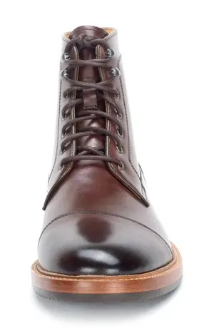WARFIELD & GRAND Ballast Cap Toe Lace-up Boots - Clove