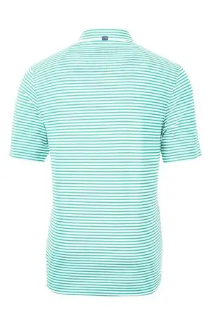 Cutter & Buck Virtue Piqué Stripe Recycled Blend Polo - Fresh Mint