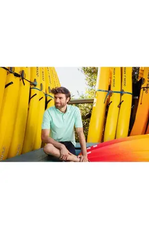 Cutter & Buck Virtue Piqué Stripe Recycled Blend Polo - Fresh Mint
