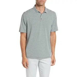 Cutter & Buck Virtue Piqué Stripe Recycled Blend Polo - Hunter