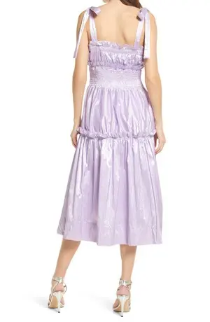 AMY LYNN Smocked Tie-strap Dress