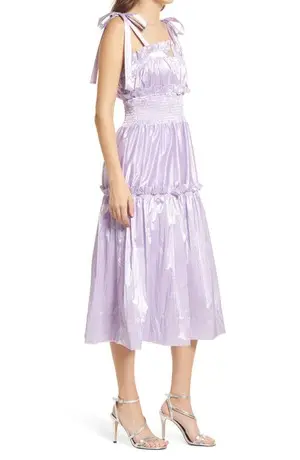 AMY LYNN Smocked Tie-strap Dress