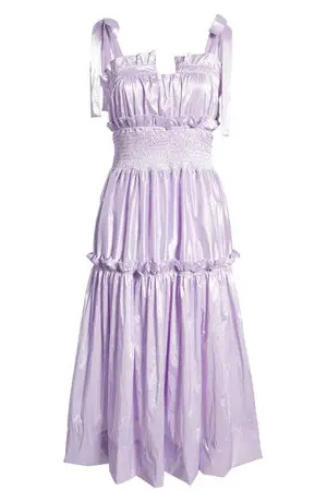 AMY LYNN Smocked Tie-strap Dress