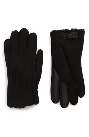 UGG Genuine Shearling Tech Gloves - Black