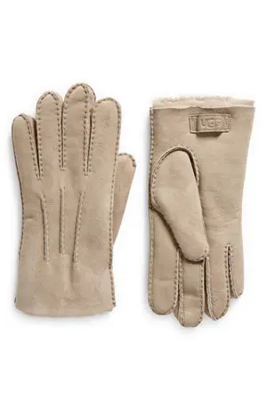 UGG Genuine Shearling Tech Gloves - Putty