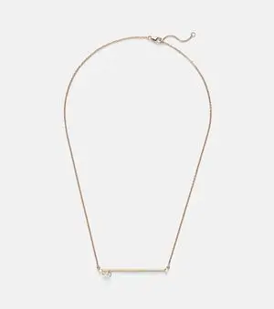 REPOSSI Serti Sur Vide 18kt Rose Gold Necklace With Diamond - Pink