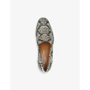 Gucci Ed Snake-embossed Leather Loafers