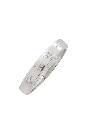 Anzie Aztec Celestial Eternity Ring - White Silver