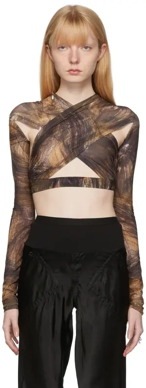 KNWLS KNWLS Brown Anti Cross-Over Top - Cats