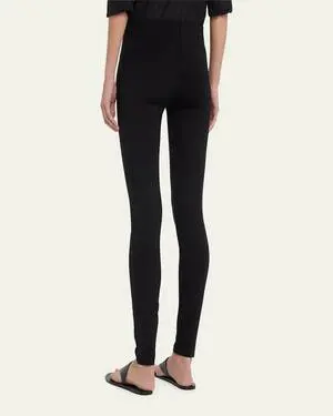 THE ROW Woolworth Mid-rise Ankle Leggings