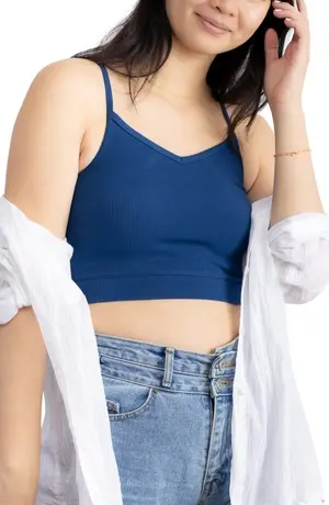 Uwila Warrior Uwila Warrior Ribbed Crop Camisole Estate Blue