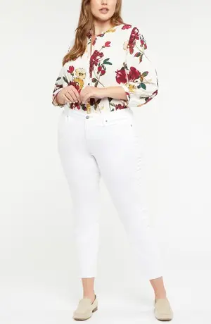 NYDJ Sheri Raw Hem Ankle Slim Jeans
