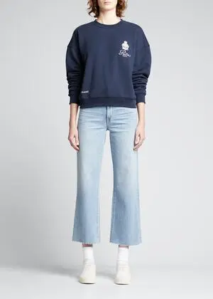FRAME X Ritz Paris Concierge Crewneck Sweatshirt - Navy