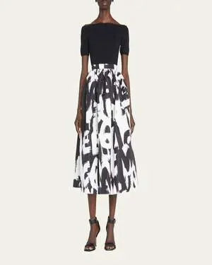 Alexander McQueen Knit Off-the-shoulder Top - Black