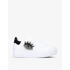 Kurt Geiger Laney Platform Leather Low-top Trainers - White