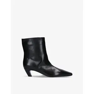 Khaite Arizona Leather Ankle Boots