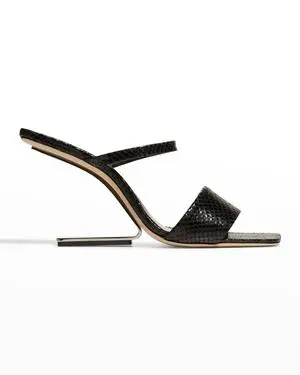 Cult Gaia Rene Cantilevered Sandals - Black