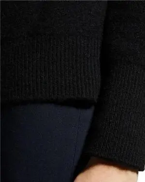 Vince Boiled Cashmere Turtleneck Pullover - Black