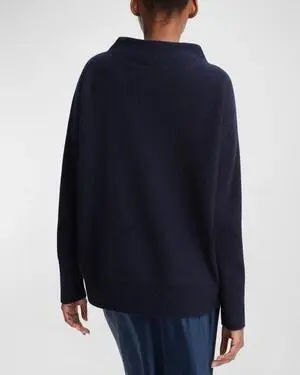Vince Boiled Cashmere Turtleneck Pullover - Dkblue