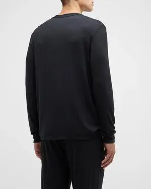 Eberjey Apos;s Henry Long-sleeve Pajama Set - Black