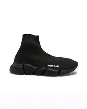 Balenciaga Men & Apos;s Speed 2.0 Knit Sock Trainer Sneaker 1013 Black