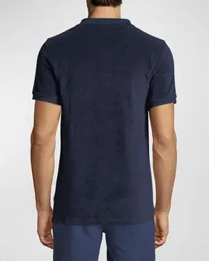 Vilebrequin Apos;s Terry Knit Polo Shirt - Navy