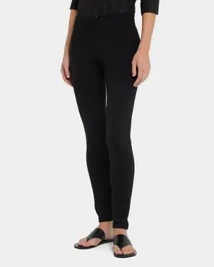 THE ROW Woolworth Mid-rise Ankle Leggings - Black