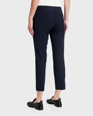 Akris Frankie Straight-leg Cropped Pants - Navy