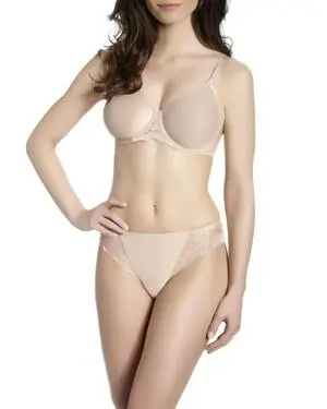 Simone Perele Caresse Lace-trim Minimizer Bra - Black