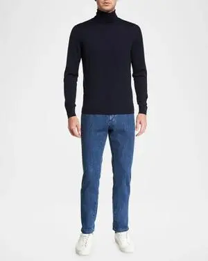 Isaia Straight-leg Jeans - Medium Blue