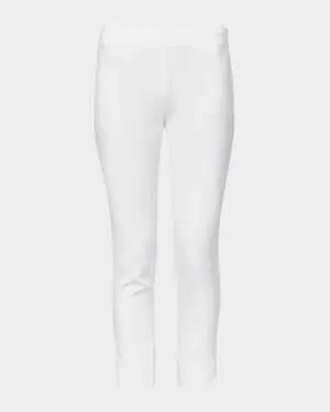 Lela Rose Catherine Slim-leg Ankle Pants - White
