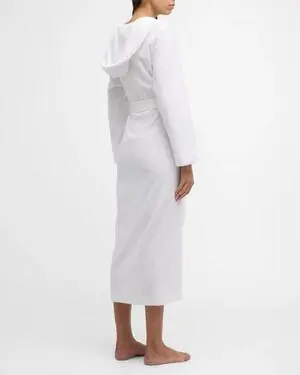 Hanro Hooded Plush Long Robe - White