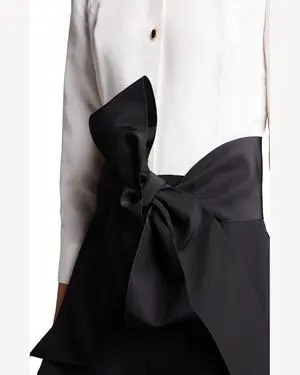 Carolina Herrera Icon Two-tone Trench Gown