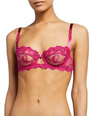 Lise Charmel Dressing Floral Demi-cup Bra Dressing Magenta