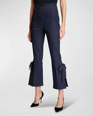 Cinq À Sept Cinq A Sept Lou Side-Slit Denim Pants - Indigo