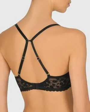 Natori Cherry Blossom Convertible Underwire Bra - Black