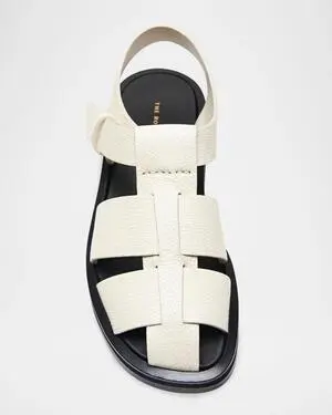THE ROW Fisherman Woven Sandals - Ivory