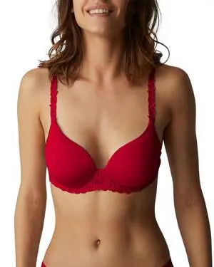 Simone Perele Andora 3d Convertible Plunge Bra Pink Ruby