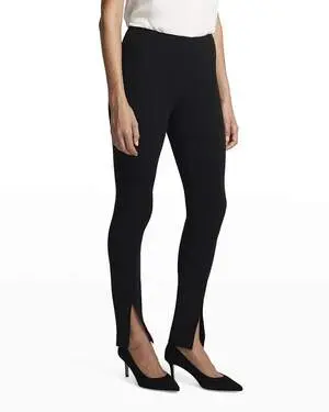 Theory Split-hem Scuba Leggings - Black