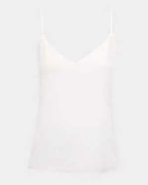 L & APOS;AGENCE L'agence Jane Silk Tank - Ivory