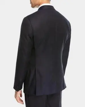 Emporio Armani Two-button Wool Blazer - Navy