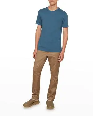 Vince Men & Apos;s Garment-dyed Crewneck T-shirt Carmel Teal