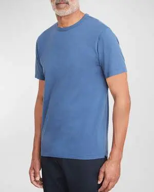 Vince Men & Apos;s Garment-dyed Crewneck T-shirt Washed Twilight B