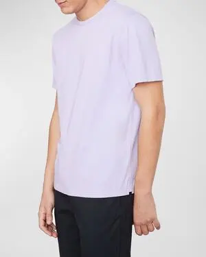 Vince Men & Apos;s Garment-dyed Crewneck T-shirt Washed Wild Iris