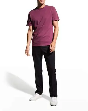 Vince Men & Apos;s Garment-dyed Crewneck T-shirt Wd Hyperion Berry