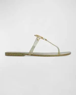 Tory Burch Tory Burch Mini Miller Flat Thong Sandals Silver / Gold