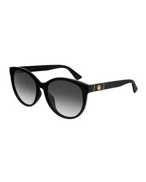 Gucci Gucci GG Cat Eye Injected Sunglasses Black