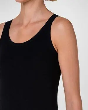 Akris Knitted Wool Tank - Black