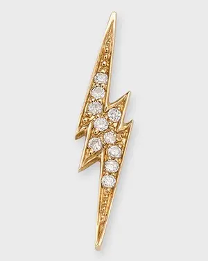 SYDNEY EVAN 14k Diamond Lightning Bolt Stud Earring Yg