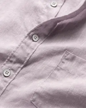 Rodd & Gunn Apos;s Ellerslie Solid Linen Sport Shirt - Ltpurp